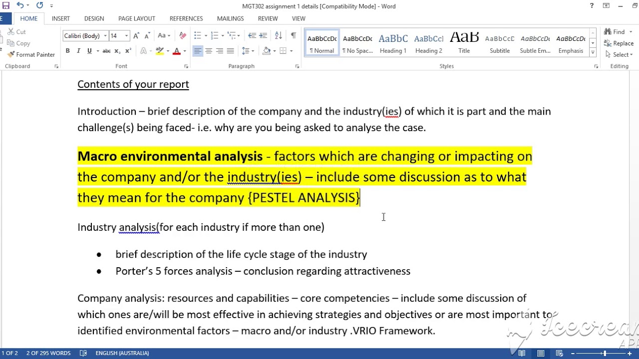 Macro Environmental Analysis PESTEL Analysis Instructions Part 1 - YouTube