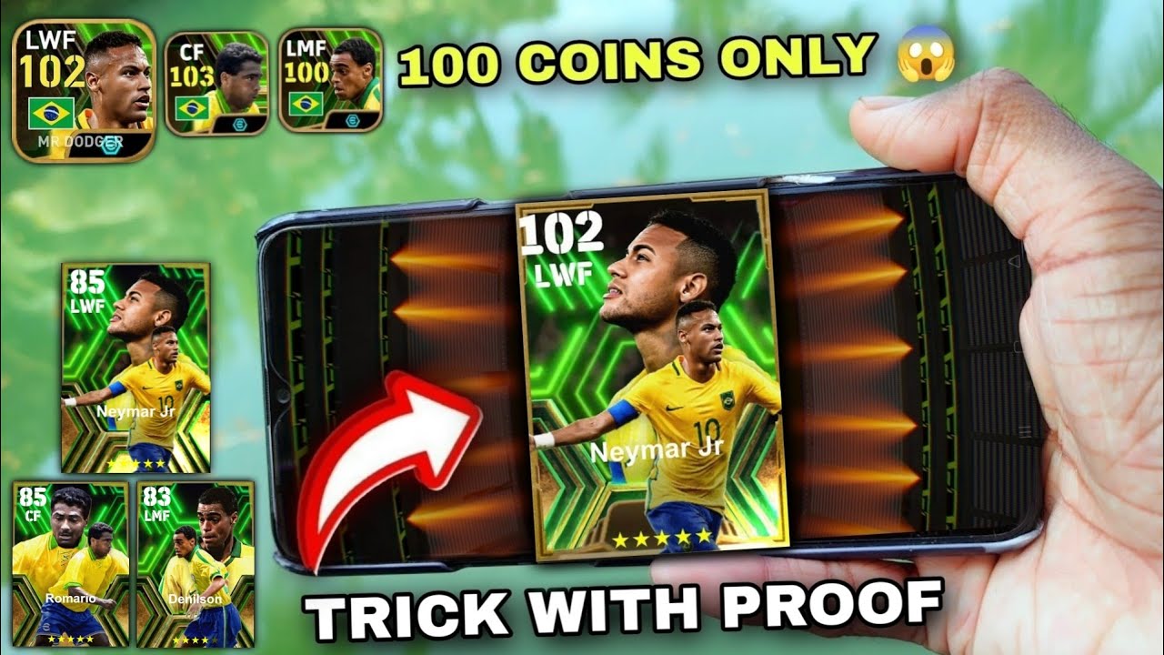 FIRST TRY EPIC NEYMAR 102 😱💯 100 COIN TRICK TO GET NEYMAR,ROMARIO ...