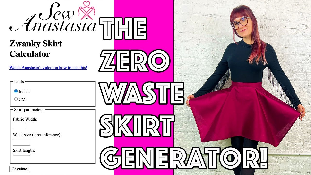 The Amazing Zero-Waste Skirt Generator - You Have To Try This! - YouTube