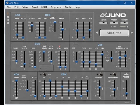 Alpha Juno single preset extraction from a bank file using Juno Alpha ...