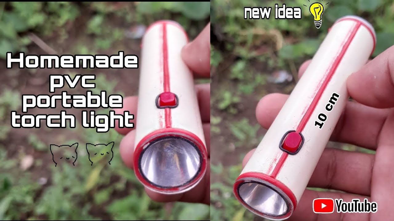 homemade torch light from pvc pipe - YouTube