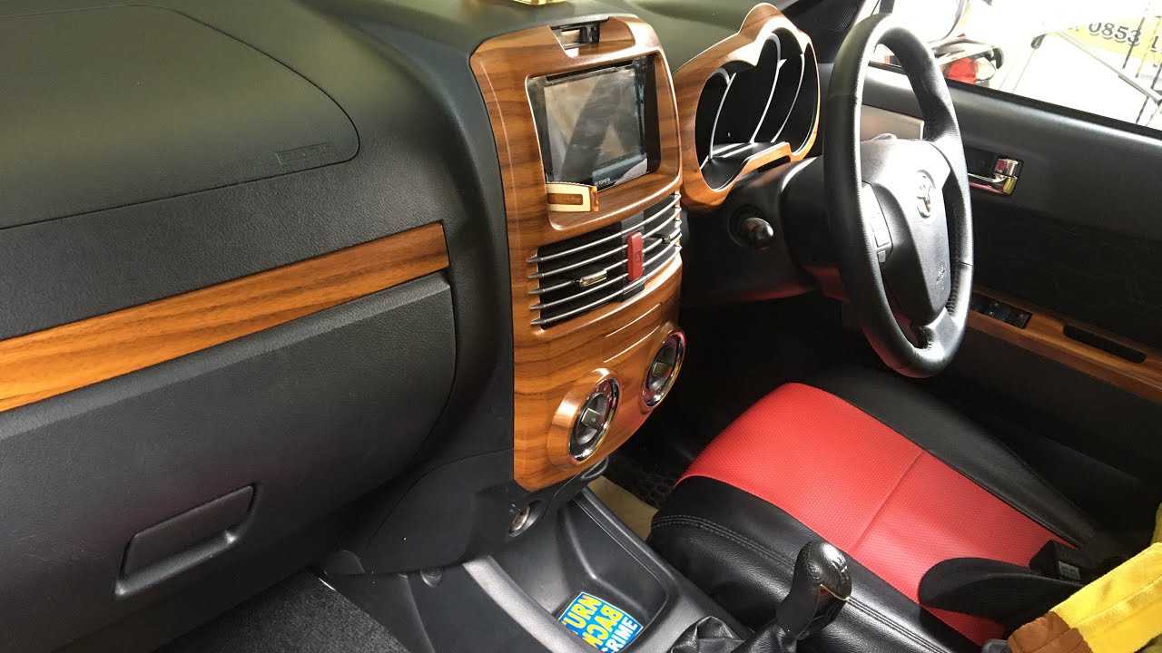 Mempercantik interior mobil menggunakan Sticker motif kayu - YouTube