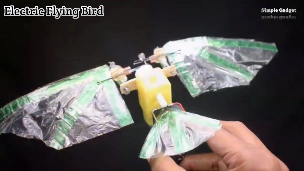 How To Make A Flying Bird | Toy Flying Bird With Dc Motor | Simple ...