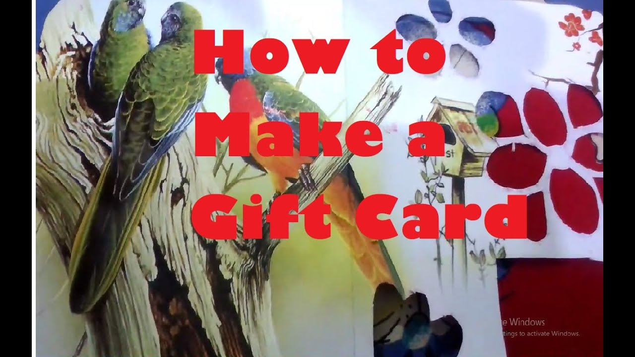 How to Make a gift card with paper - YouTube