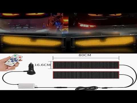 2 in 1 Truck Car Devil Eye LED Pixel Panel Light Remote Control Soft Foldable Lighting Scr - YouTube