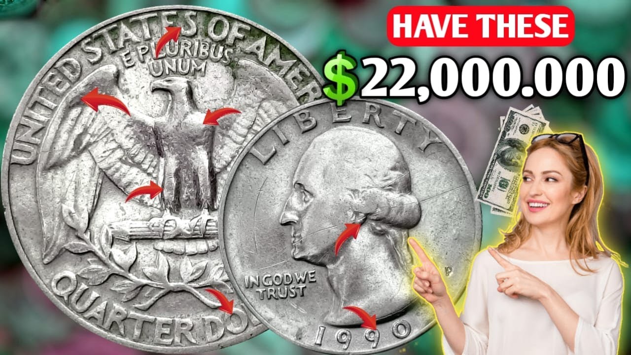 1990 P Error Washington Quarter Coin Value | How Much is a 1990 P ...