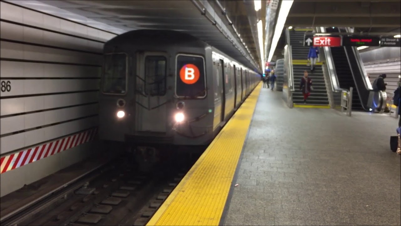 Rare Rerouted B Trains Via the Q line /Via Second Av - YouTube