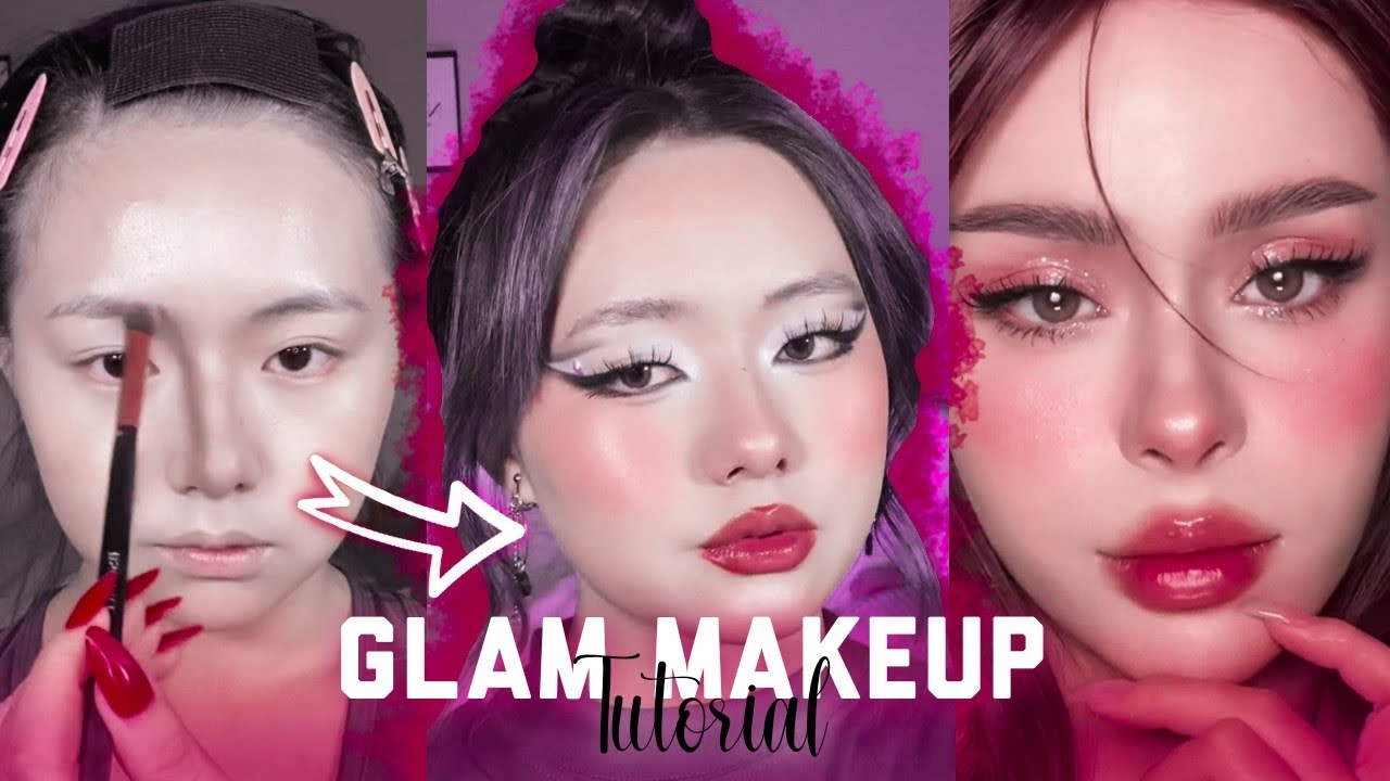 Tutorial 4 models of beautiful Glam Makeup [part one]💄 - YouTube