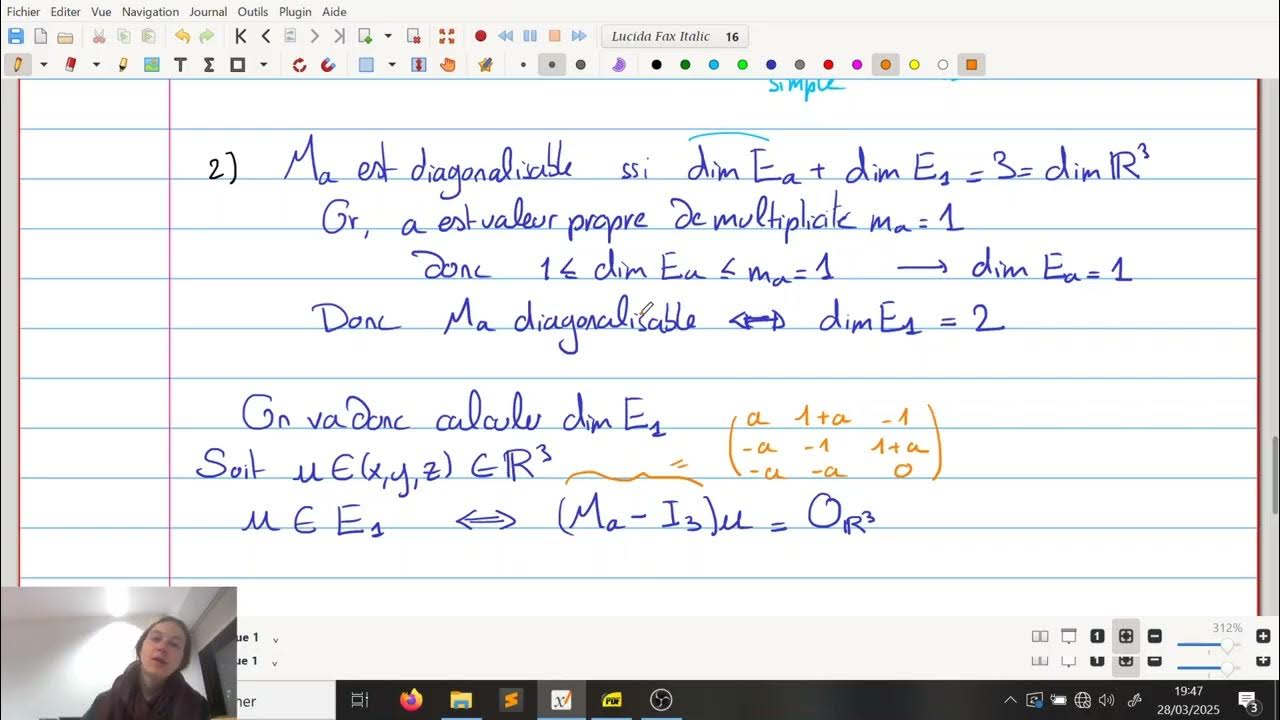 Algèbre Linéaire 2 - CC1 2025 - Exercice 1.2 - YouTube
