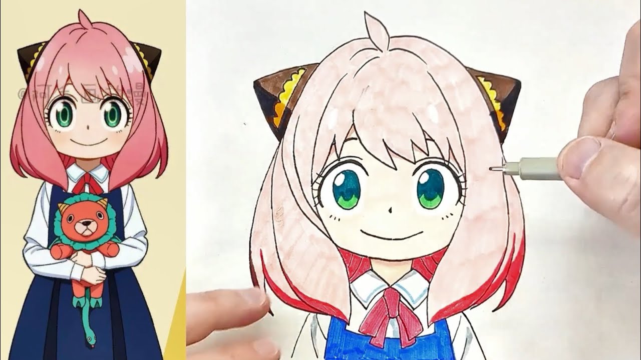How to draw ANYA from SPY x FAMILY | Draw so easy Anime - YouTube