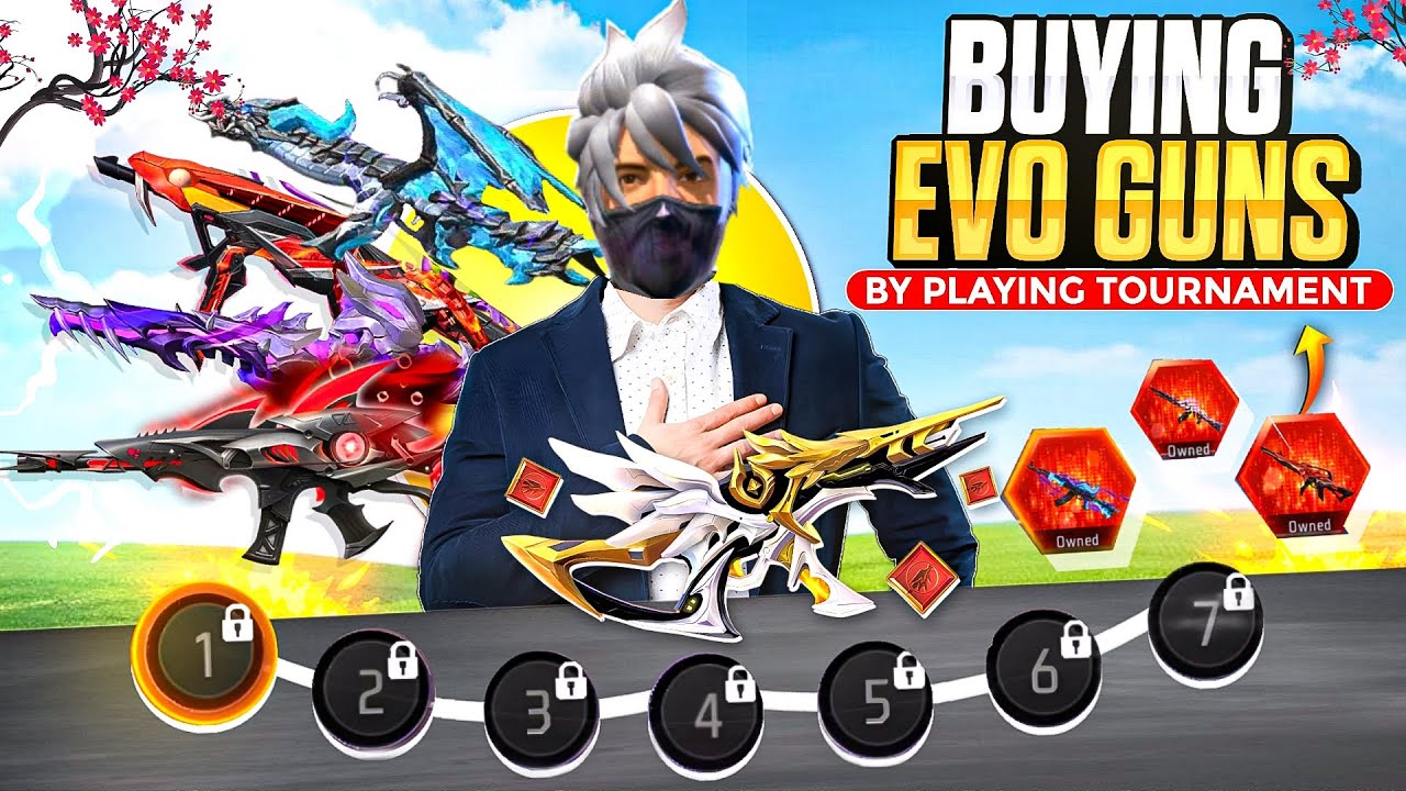 Buying All Evo Guns Skins 🔫 By Playing turnament 🎴 // Skill 2 Win Best ...