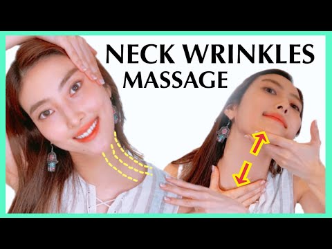 Only 3 mins!! Get Rid of Neck Wrinkles, Neck Line, Sagging with this Massage & Exercise