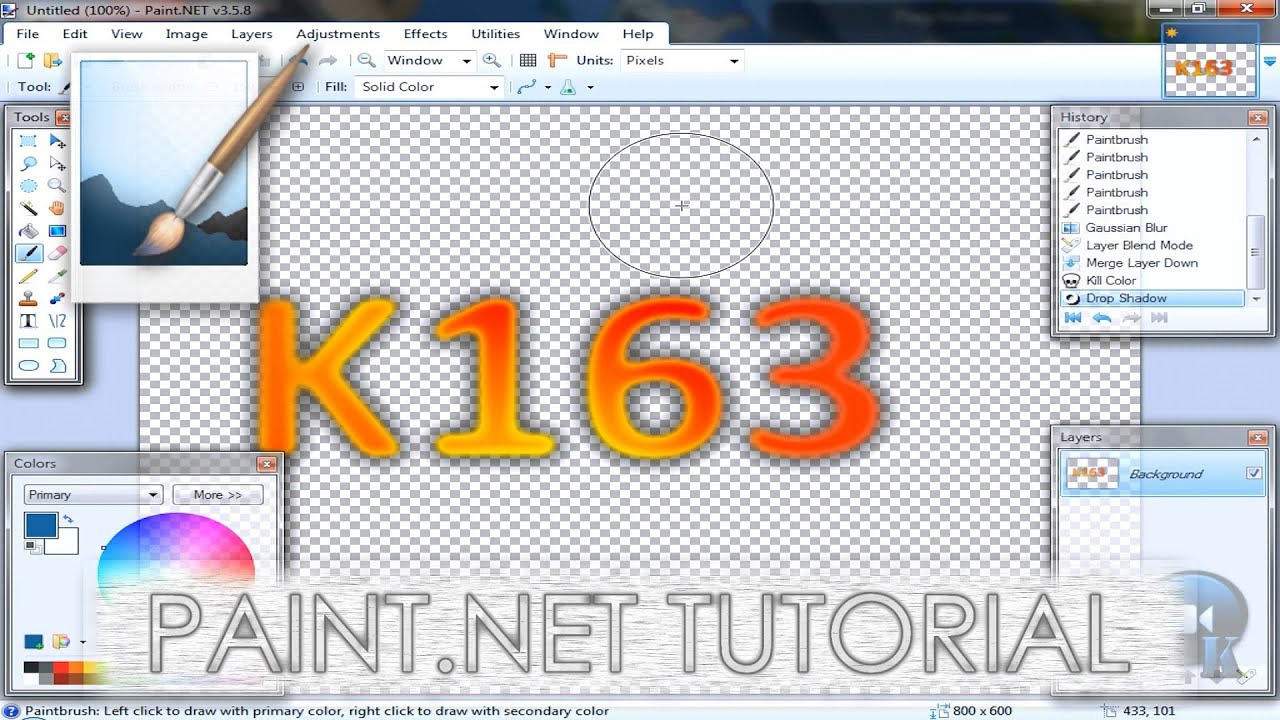 Paint.NET tutorial number 98 - Text effects - YouTube