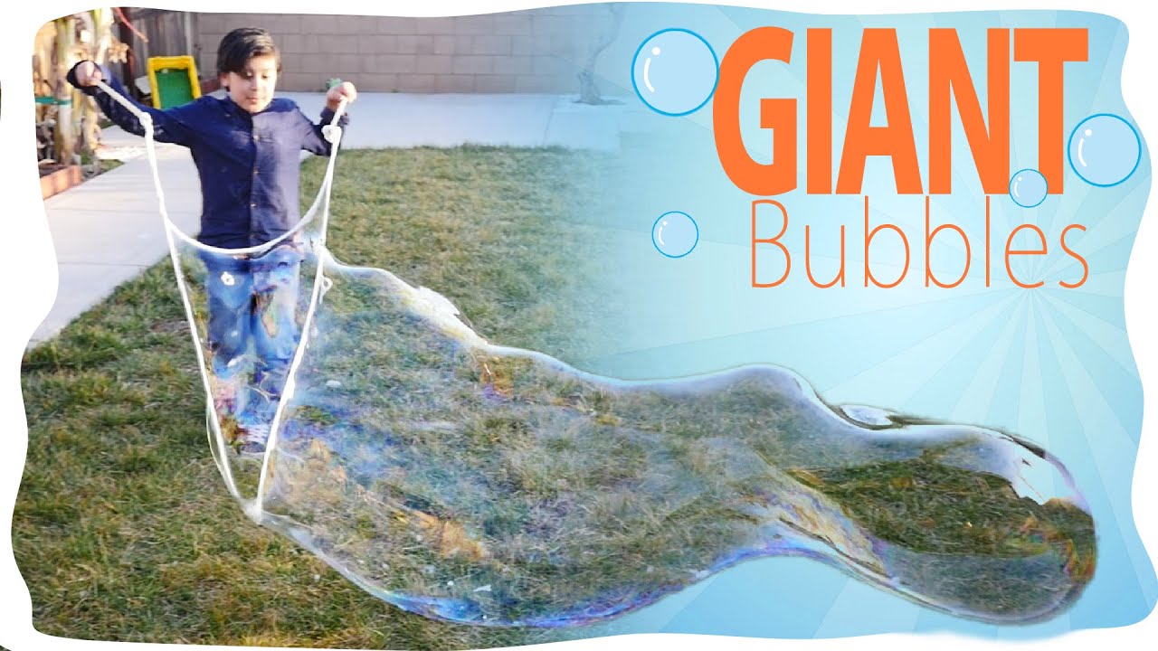 Giant homemade bubbles - YouTube