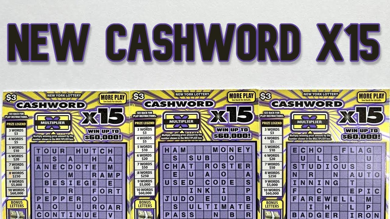 CASHWORD X15 from the New York State Lottery! A FIRST for the Scratch ...