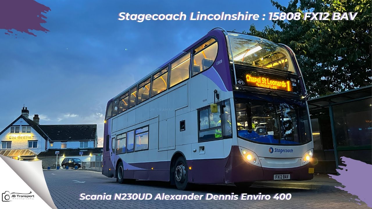 Stagecoach Lincolnshire 15808 FX12 BAV - YouTube