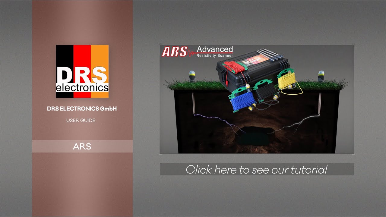 DRS Advanced Resistivity Scanner (ARS), geophysical 3D radar - YouTube