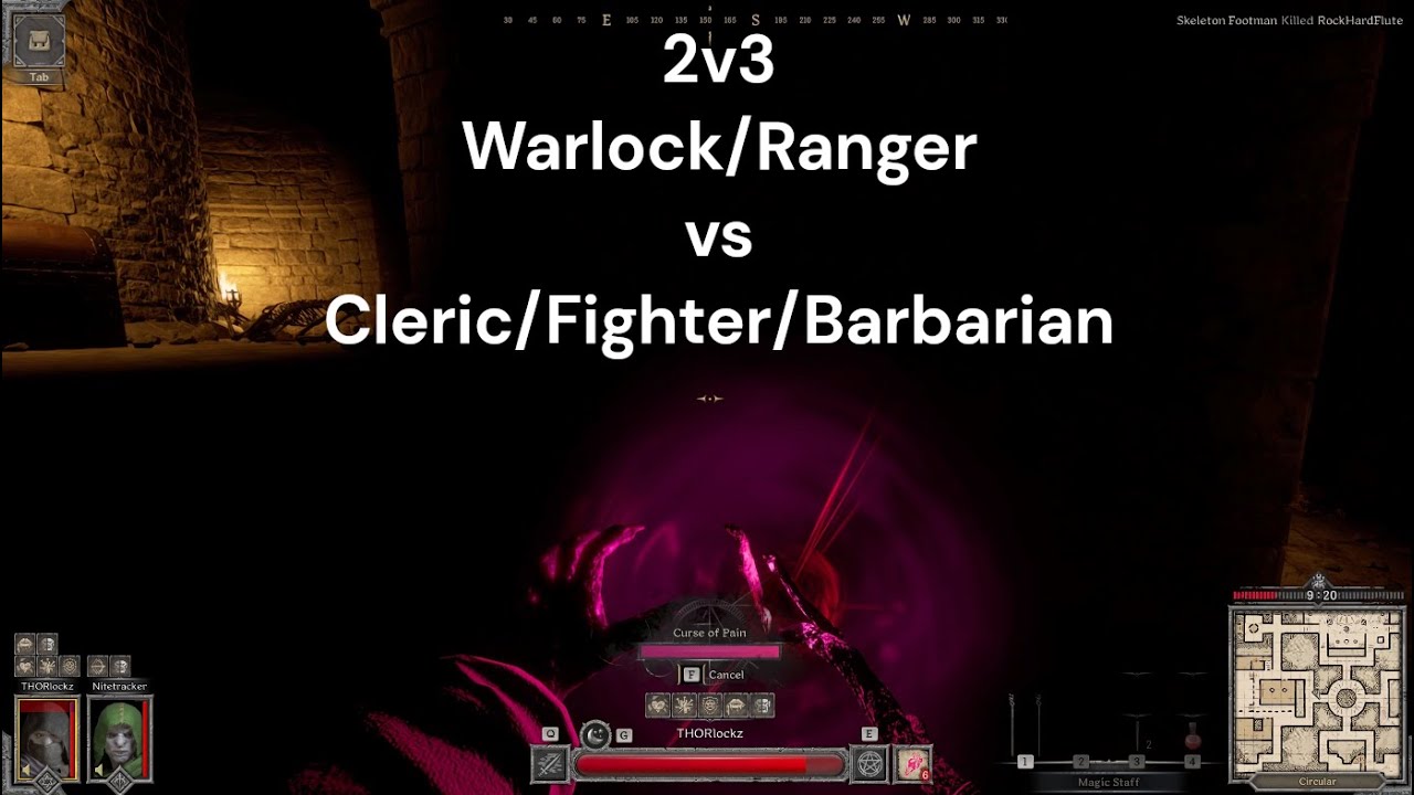 Dark and Darker Ranger/Warlock Started Kit vs Geared Cleric/Fighter ...