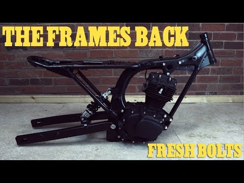 Powder Coated Frame - CB125 Cafe Racer Build - Part 37 - YouTube