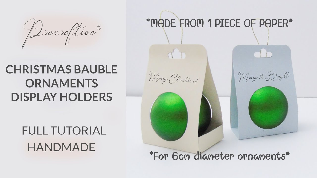 6cm/2.36" Christmas Bauble Ornament Holders🌲 Handmade Packaging - YouTube