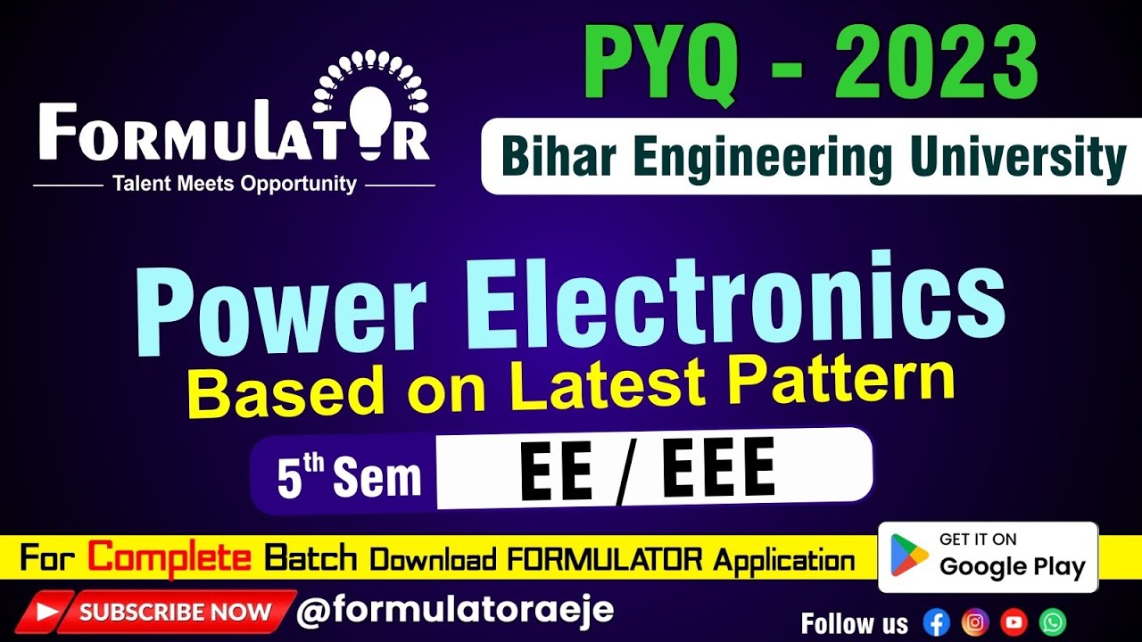 BEU PYQ-2023 Power Electronics Part-02 5th Semester EE/EEE - YouTube