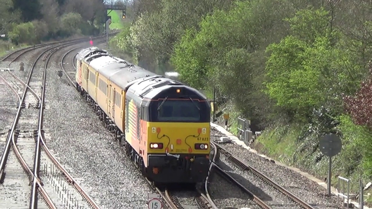 Colas Rail 67023+67027 | Network Rail Test Train - YouTube