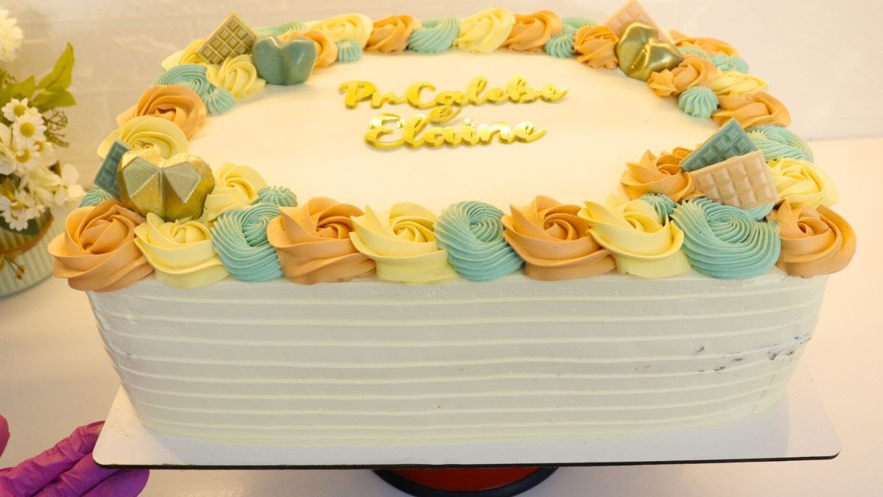 BOLO RETANGULAR PARA 60 PESSOAS PASSO A PASSO: MASSA, RECHEIO E ...