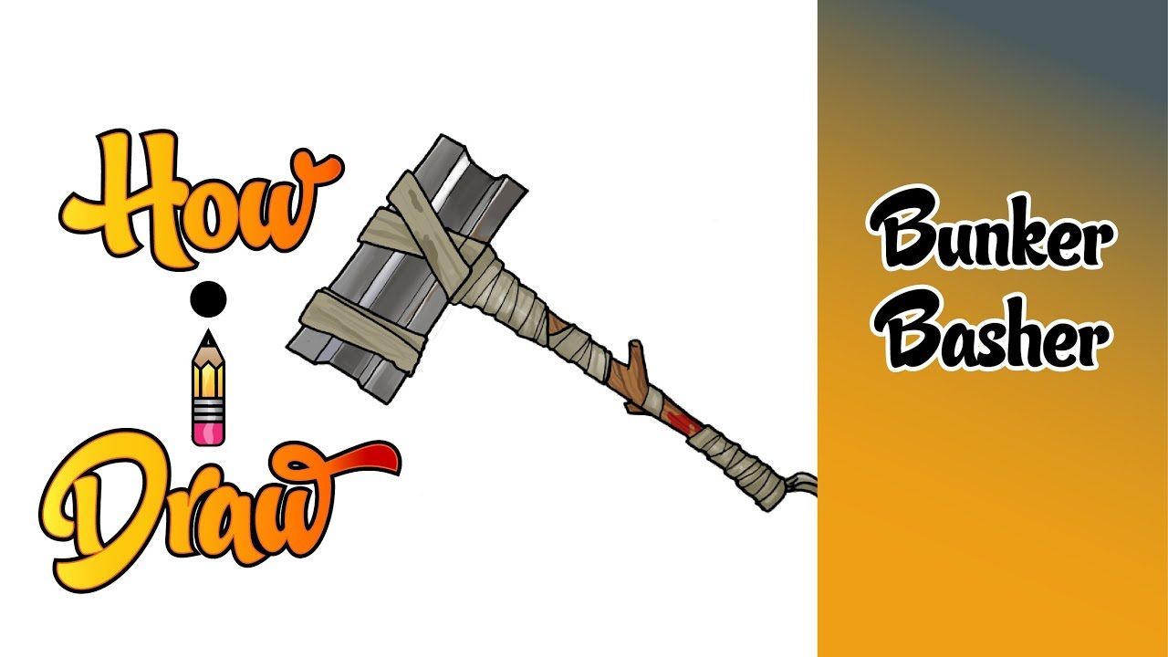 How I Draw Bunker Basher Axe from Fortnite - YouTube