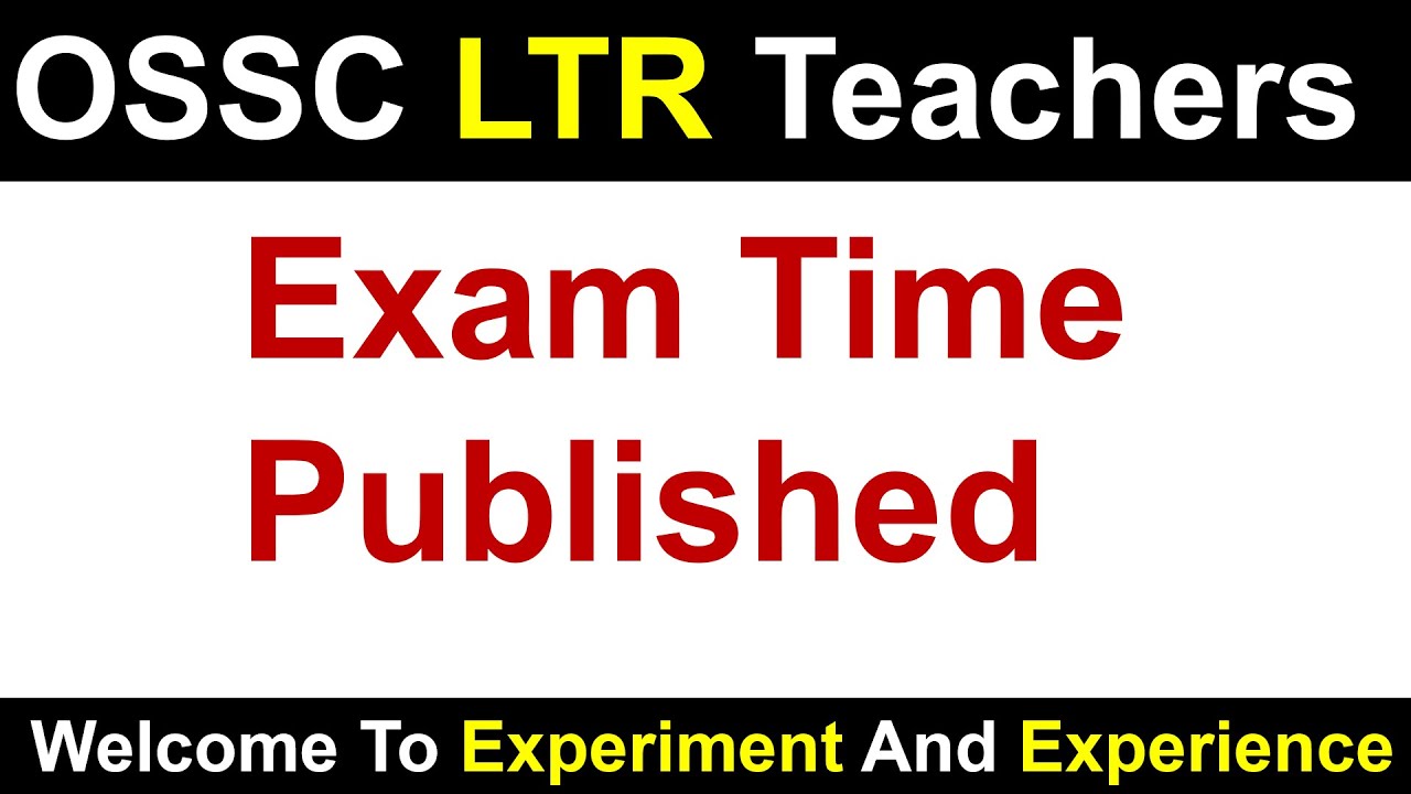 OSSC LTR Exam date #ossc #osscltr - YouTube