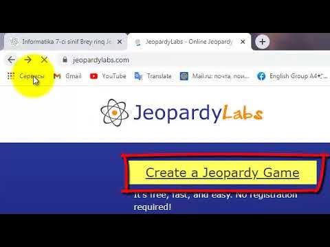 JeopardyLabs saytı vasitəsilə qrup şəklində oyunların hazırlanması - YouTube
