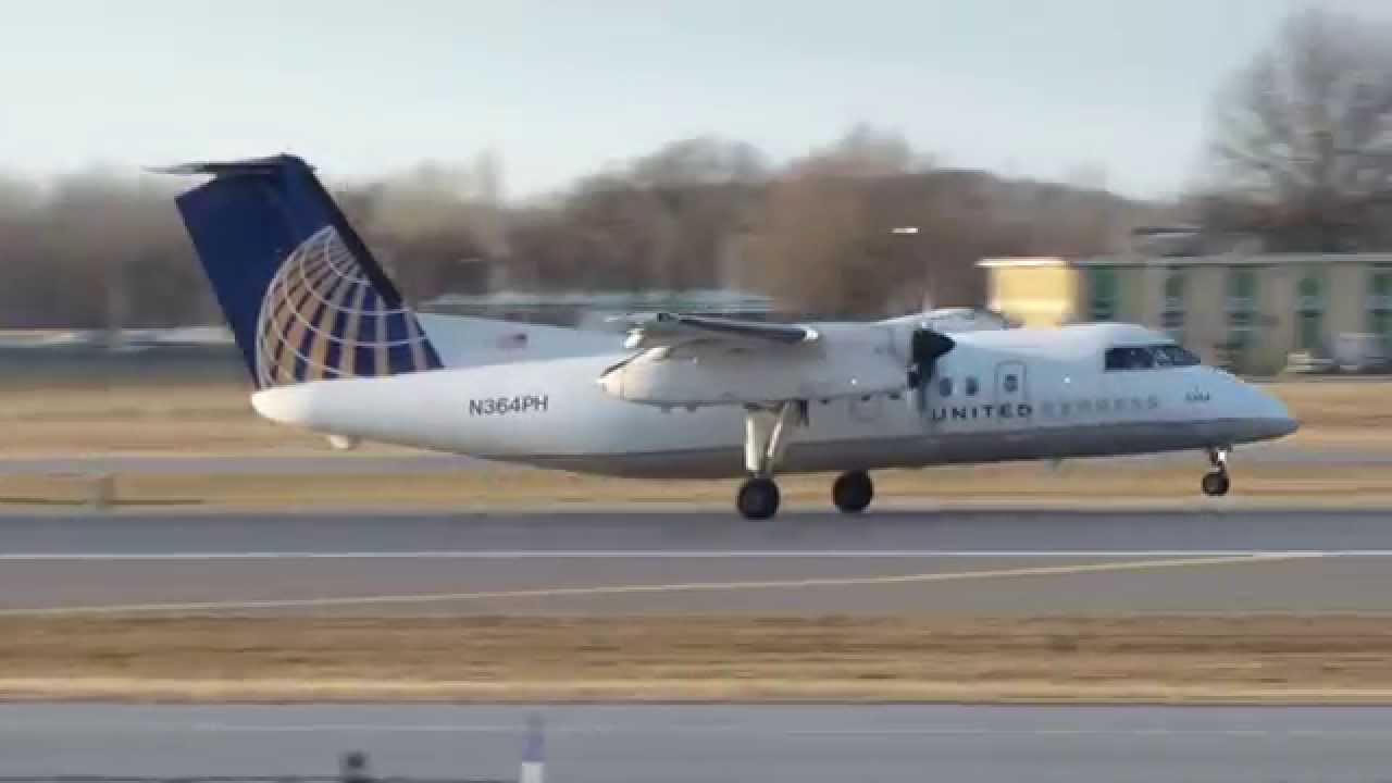 United Express Dash-8 Q200 N364PH (HD) - YouTube