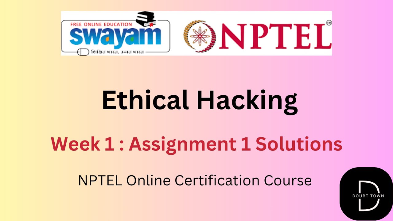 Ethical Hacking week 1 Assignment Answers || July-2025 || NPTEL - YouTube
