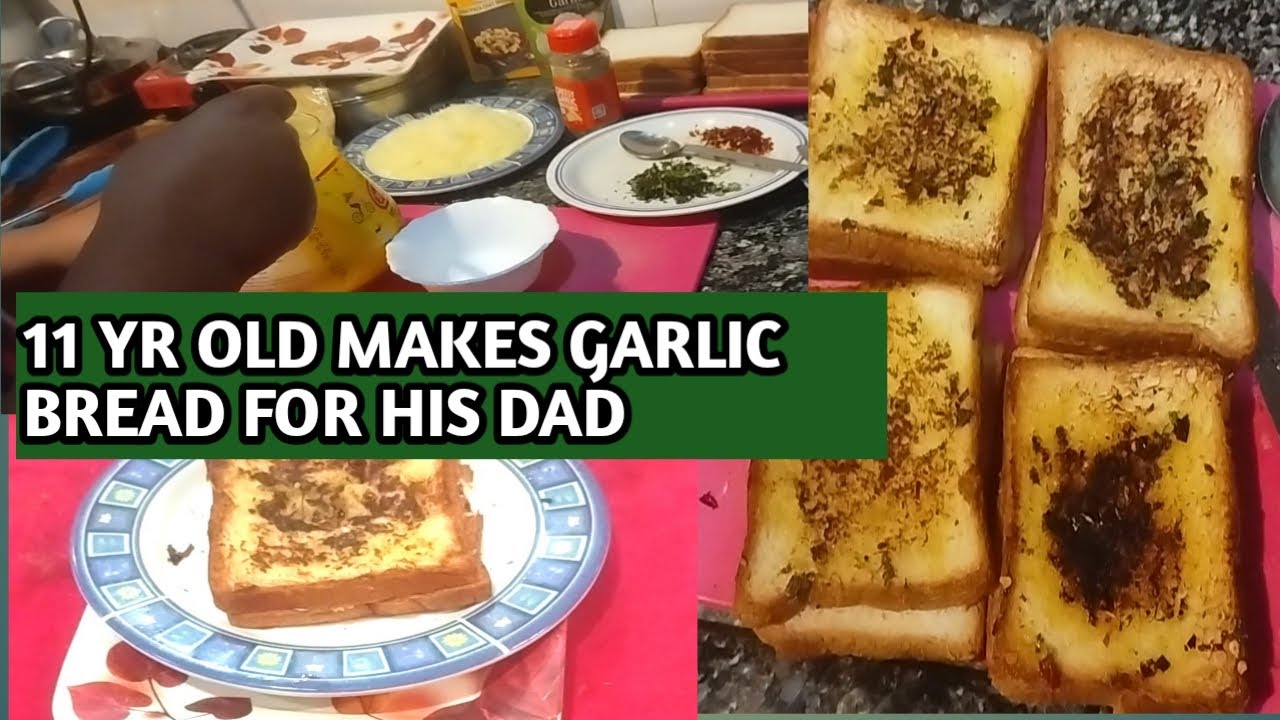 HOW A 11 YR OLD KID MAKES GARLIC BREAD FOR HIS DAD | LUQMANNUMANVLOGS ...