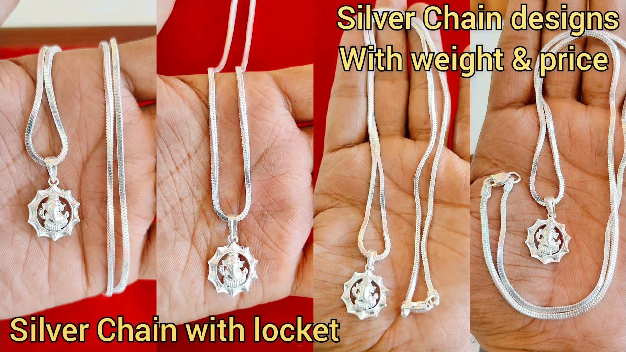 Silver Chain designs with weight and price 2024/Silver chain designs ...