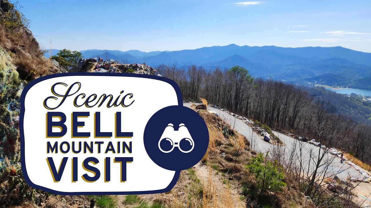 Driving up narrow 1-lane mountain road & exploring the summit at scenic ...