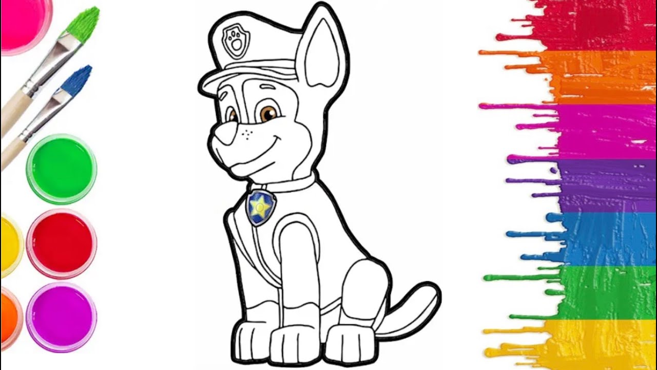 How to Draw Chase from PAW Patrol 🐶// Chase PAW Patrol the Movie ...