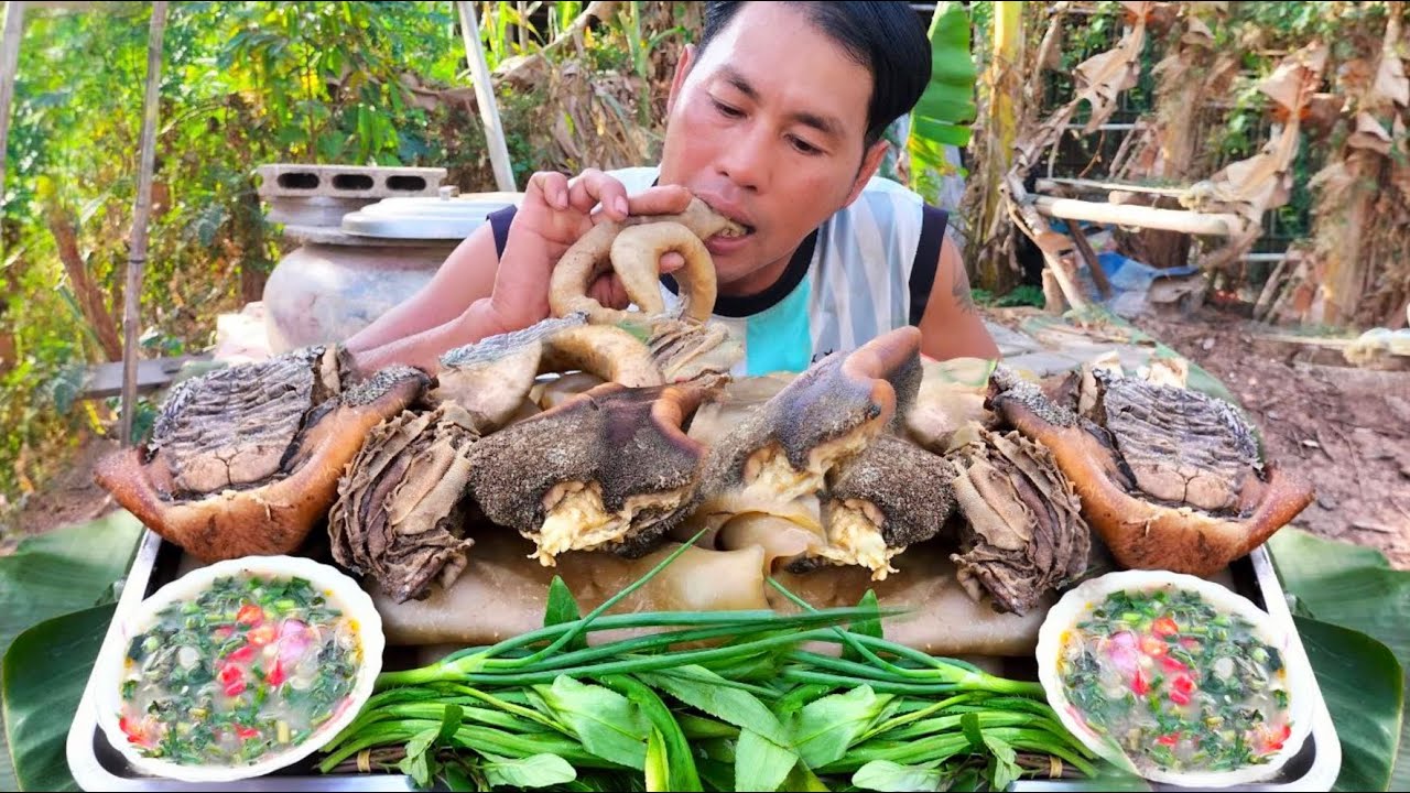 Amazing Cooking Intestine boiled Beef With Prohok Sauce recipe -Mukbang ...