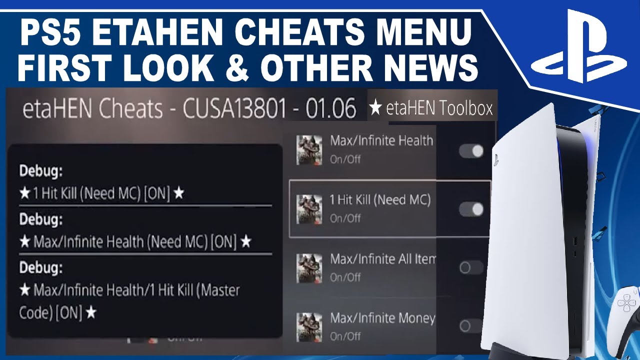 PS5 ETAHEN Cheats WIP Showcase, PS4 GoldHEN Cheats Updated - YouTube