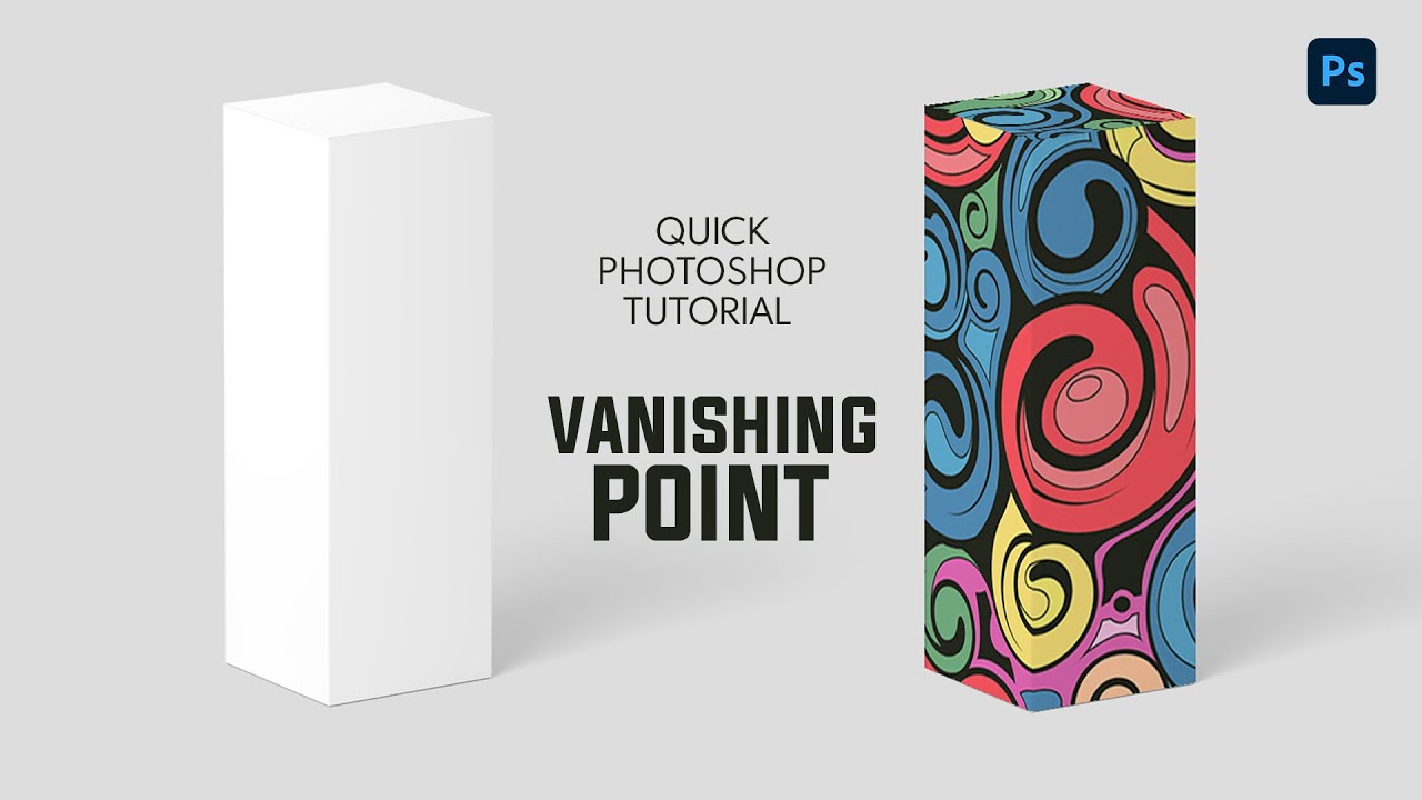 How to Put a Design on a Box in Photoshop │ Vanishing Point - YouTube