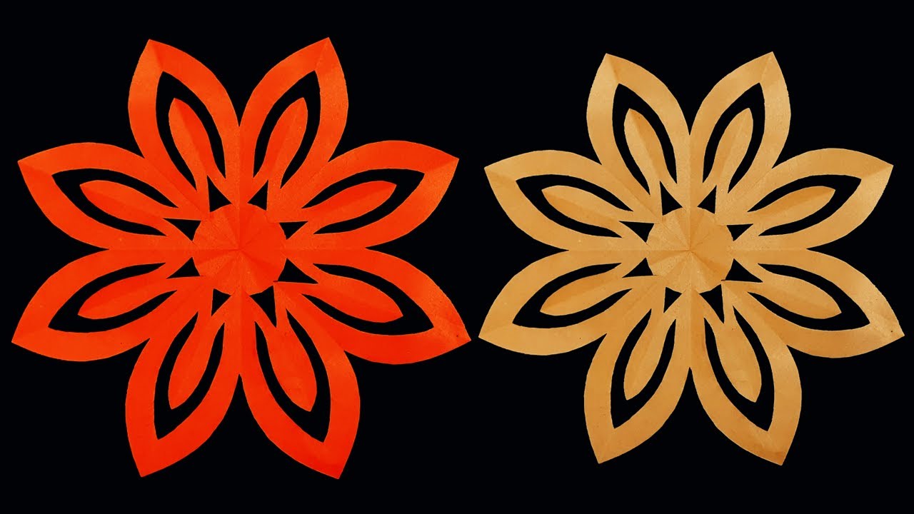 Easy paper cutting Flower for decoration | paper flower crafts | paper ...