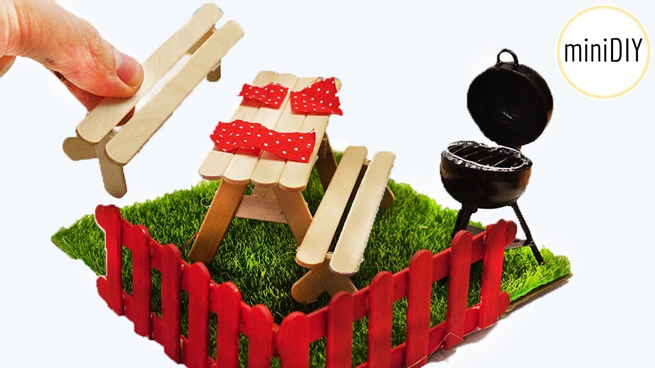 DIY Miniature Dollhouse Garden - YouTube