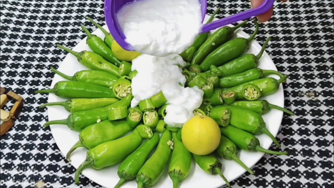 Dahi Mirch Recipe | Dahi Walo Achari Mirch Recipe | Mirch Ka Salan ...