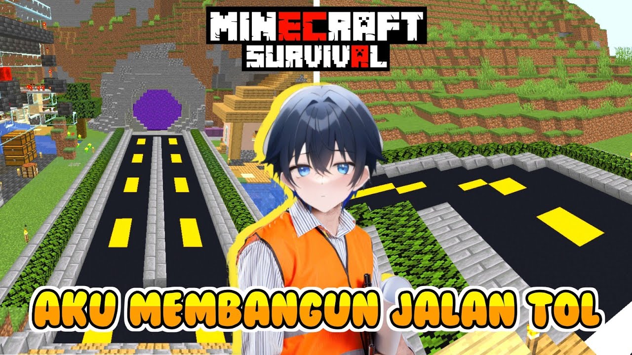 AKU MEMBANGUN JALAN TOL DI SURVIVAL MINECRAFT - Minecraft Survival ...