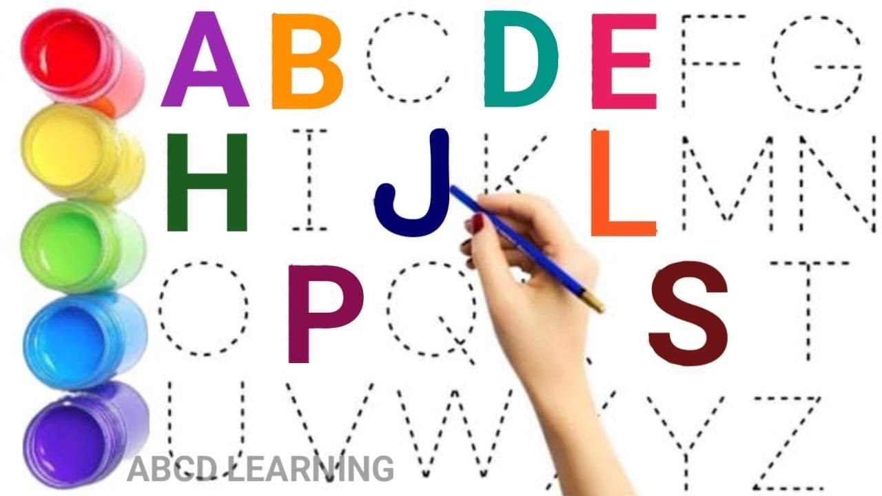 ABCD writing practice |Learn ABCD Alphabets and number counting 123 ...