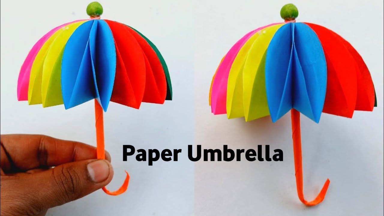 How To Make Paper Umbrella | Diy Paper Umbrella | Home Decoration Craft ...
