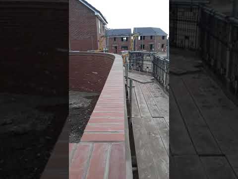 Brick on Edge + tile creasing coping. - YouTube