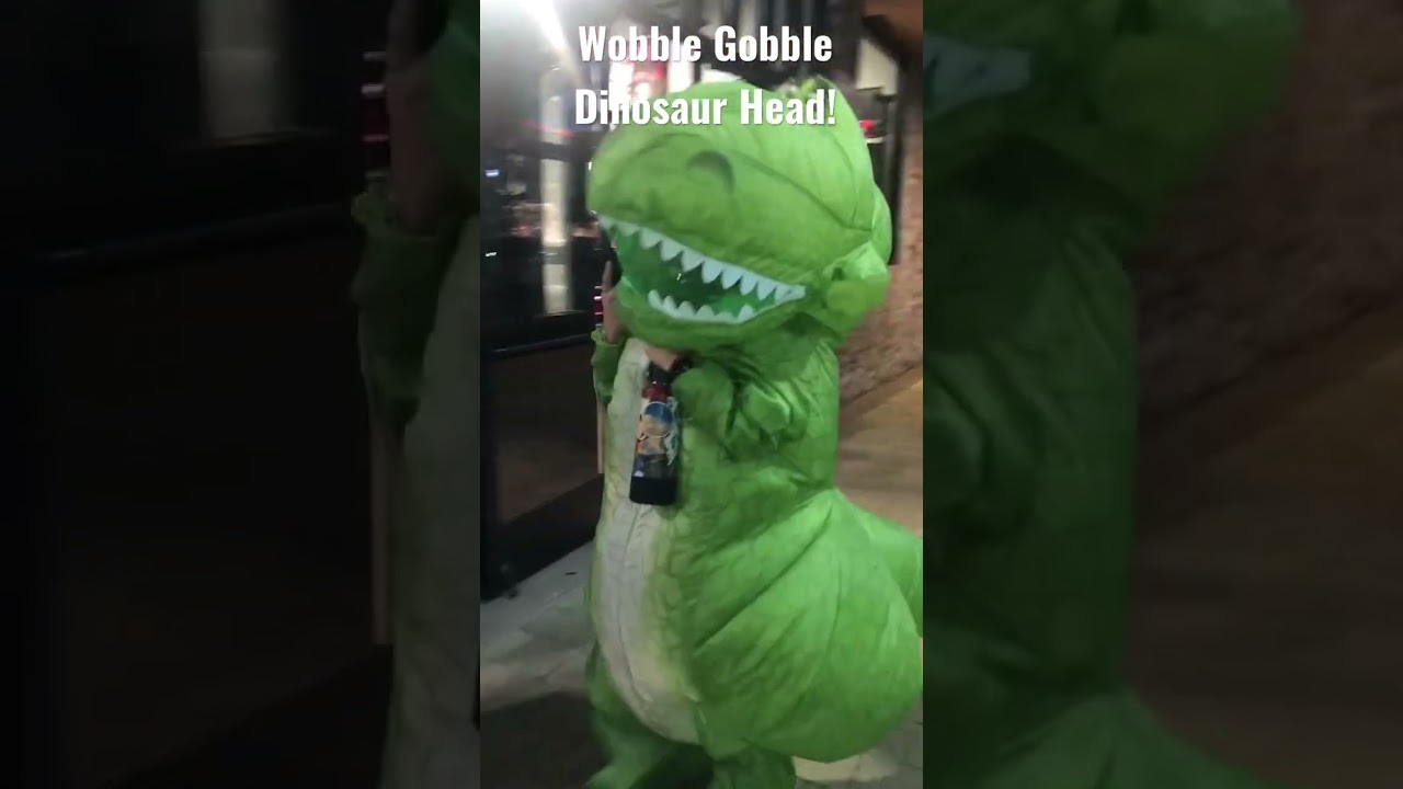 Wobble Gobble Dinosaur head costume! #subscribe #thankyou - YouTube