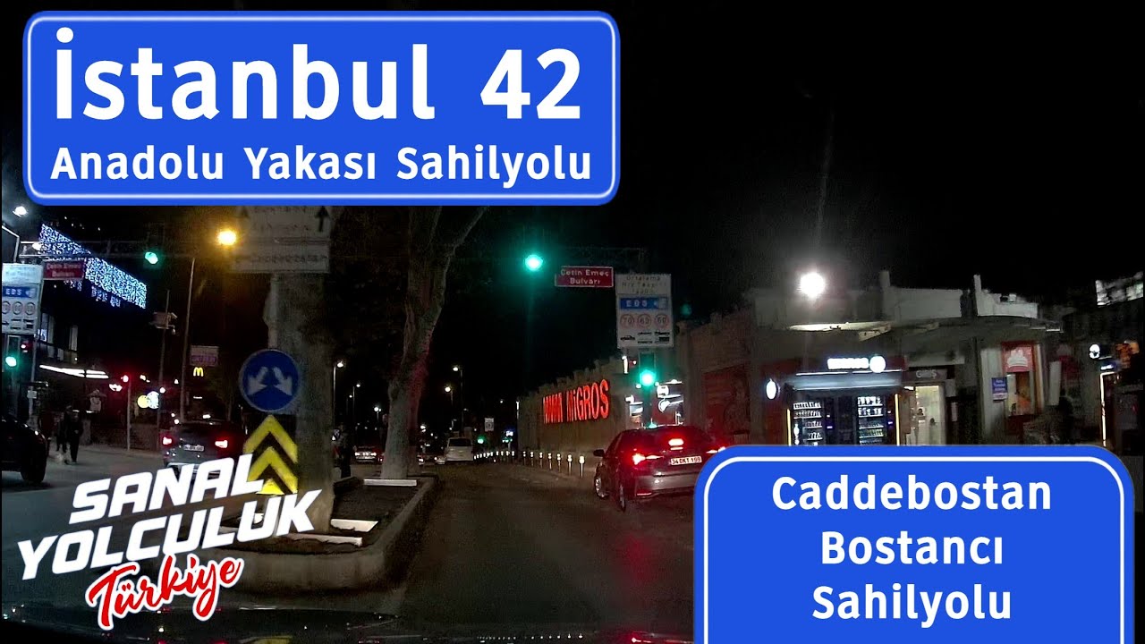 İstanbul 42: Caddebostan Bostancı Sahilyolu Gece Sürüşü - YouTube