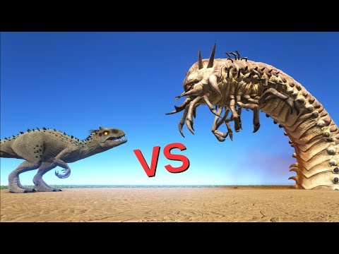 Indominus Rex vs Alpha Deathworm || ARK: Survival Evolved || Cantex ...