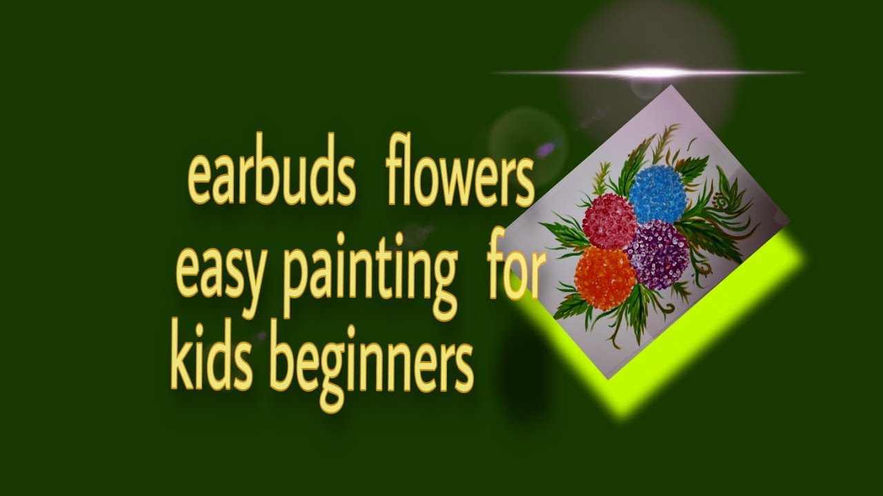 Art and craft ||| How to make a earbuds painting |||| for kids and ...